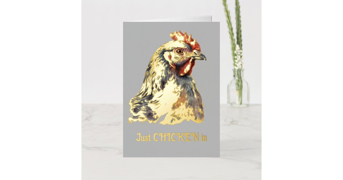 Just CHICKEN in Note Card | Zazzle