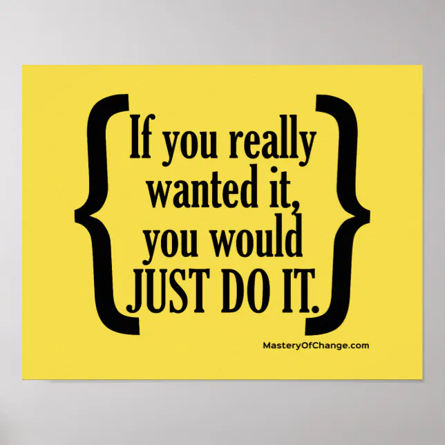 Just do it poster | Zazzle