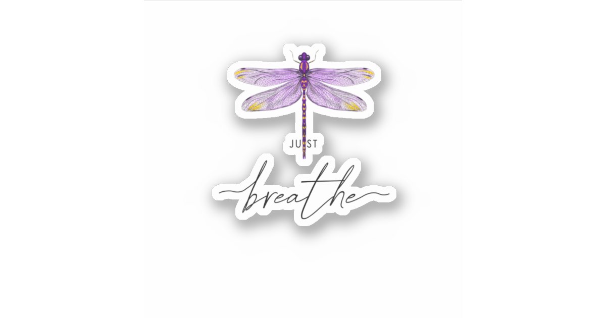 Just Dragonfly Tattoodesign Dandelion Breathe Medi Sticker | Zazzle