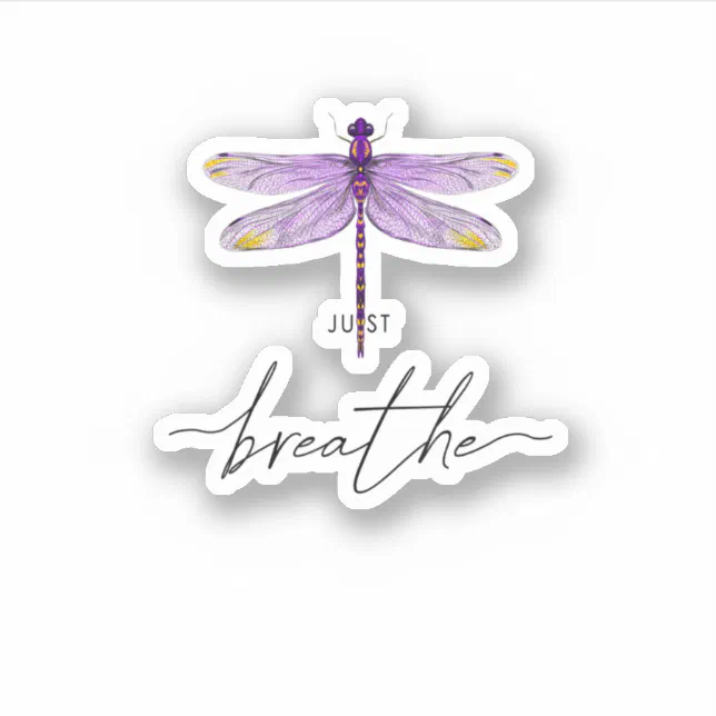 Just Dragonfly Tattoodesign Dandelion Breathe Medi Sticker | Zazzle
