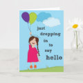 Just Dropping In To Say Hello! Card | Zazzle