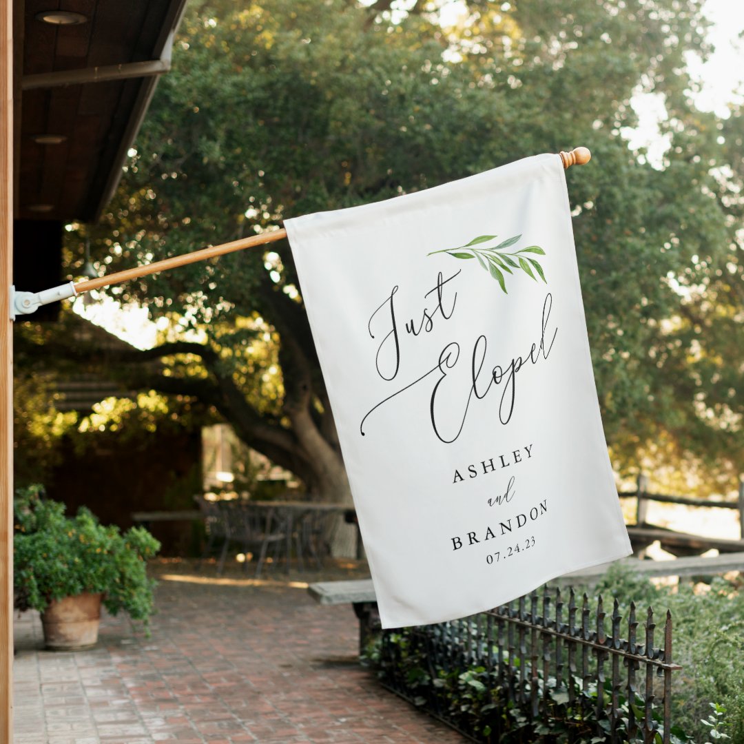 Just Eloped Sign | Wedding Elopement Sign | Zazzle