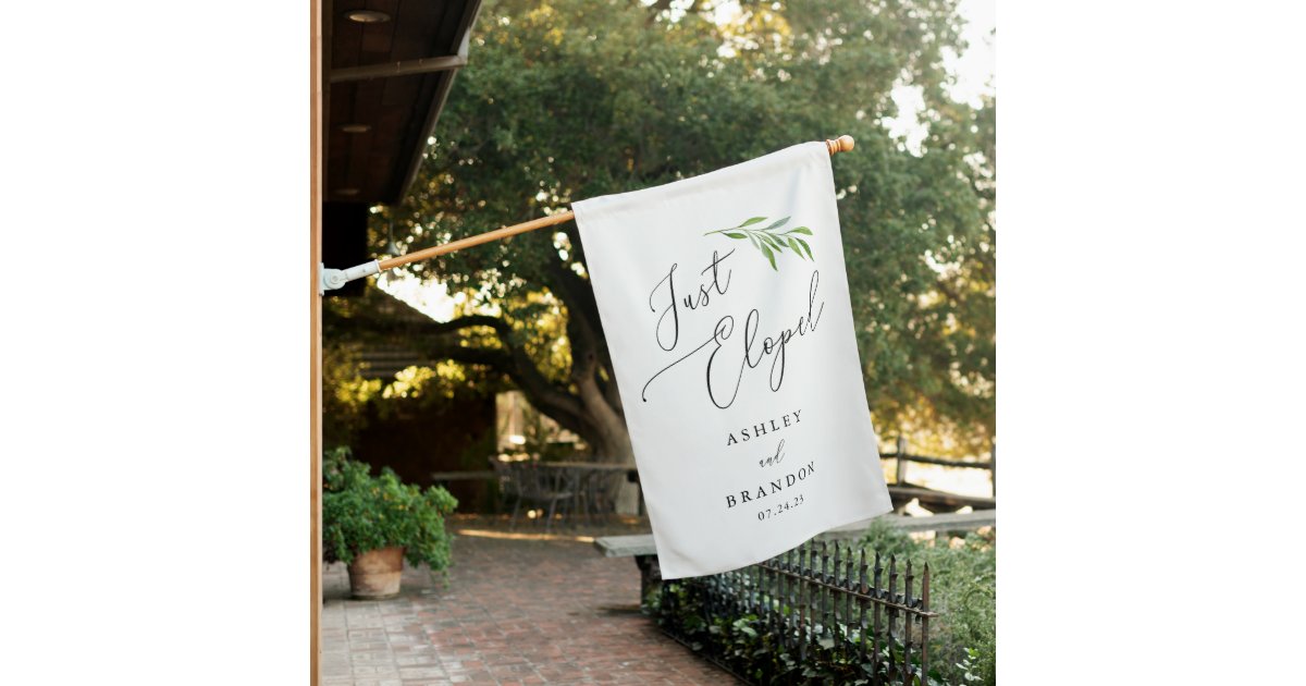 Just Eloped Sign | Wedding Elopement Sign | Zazzle