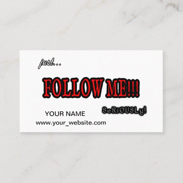 Follow Us Business Cards | Zazzle
