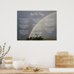 Just for today poster | Zazzle