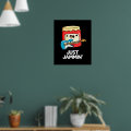 Just Jammin Funny Rocker Jam Pun Dark BG Poster | Zazzle