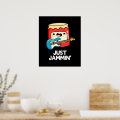 Just Jammin Funny Rocker Jam Pun Dark BG Poster | Zazzle