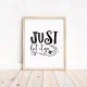 Just Let it Go - Boho Minimalist Motivational Poster | Zazzle