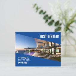 Just Listed! - Blue Metro - Postcard | Zazzle