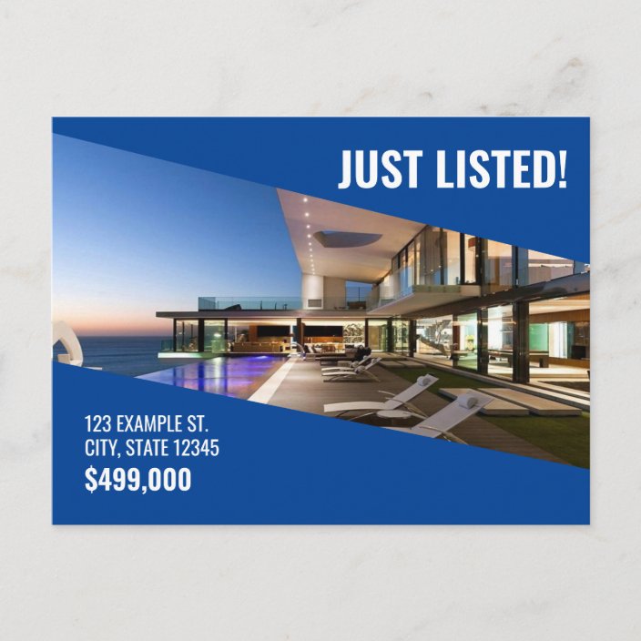 Just Listed! - Blue Metro - Postcard | Zazzle.com
