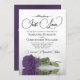 Just Love Amethyst Purple Rose QR Code Wedding Invitation | Zazzle