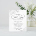 Just Love Silver QR Code BUDGET Wedding Invite | Zazzle