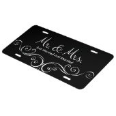 Just Married Mr And Mrs License Plate | Zazzle