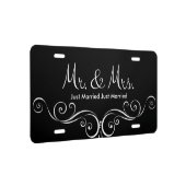 Just Married Mr And Mrs License Plate | Zazzle