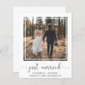 Just Married Photo Wedding Reception Invitation | Zazzle