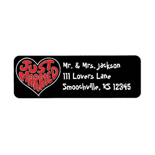 Just Married Return Address Labels | Zazzle.com