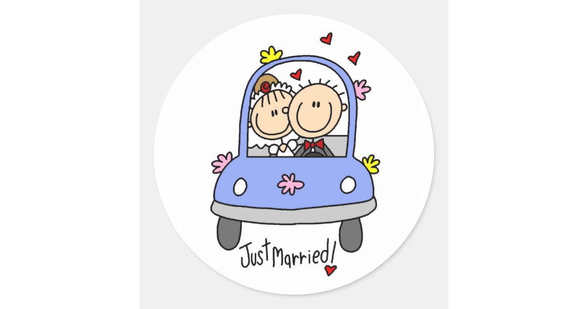 Just Married Sticker | Zazzle