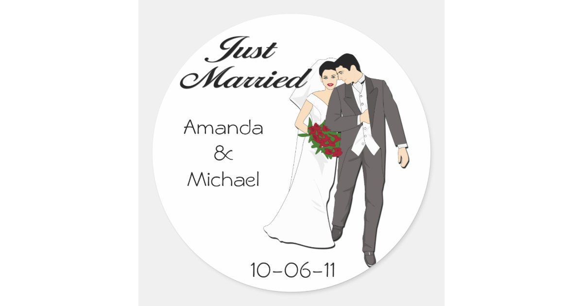 Just Married stickers | Zazzle