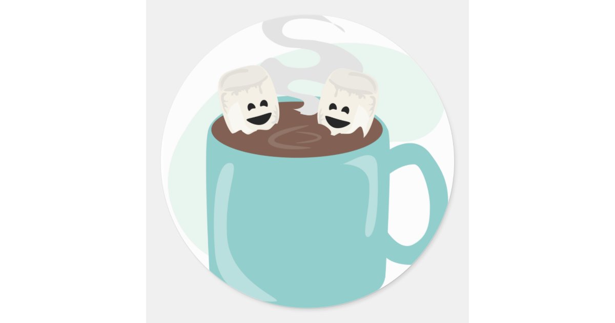 Just Marshmellows in Chocolate Classic Round Sticker | Zazzle