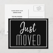 Just Moved Modern Minimalist Change of Address Announcement Postcard ...