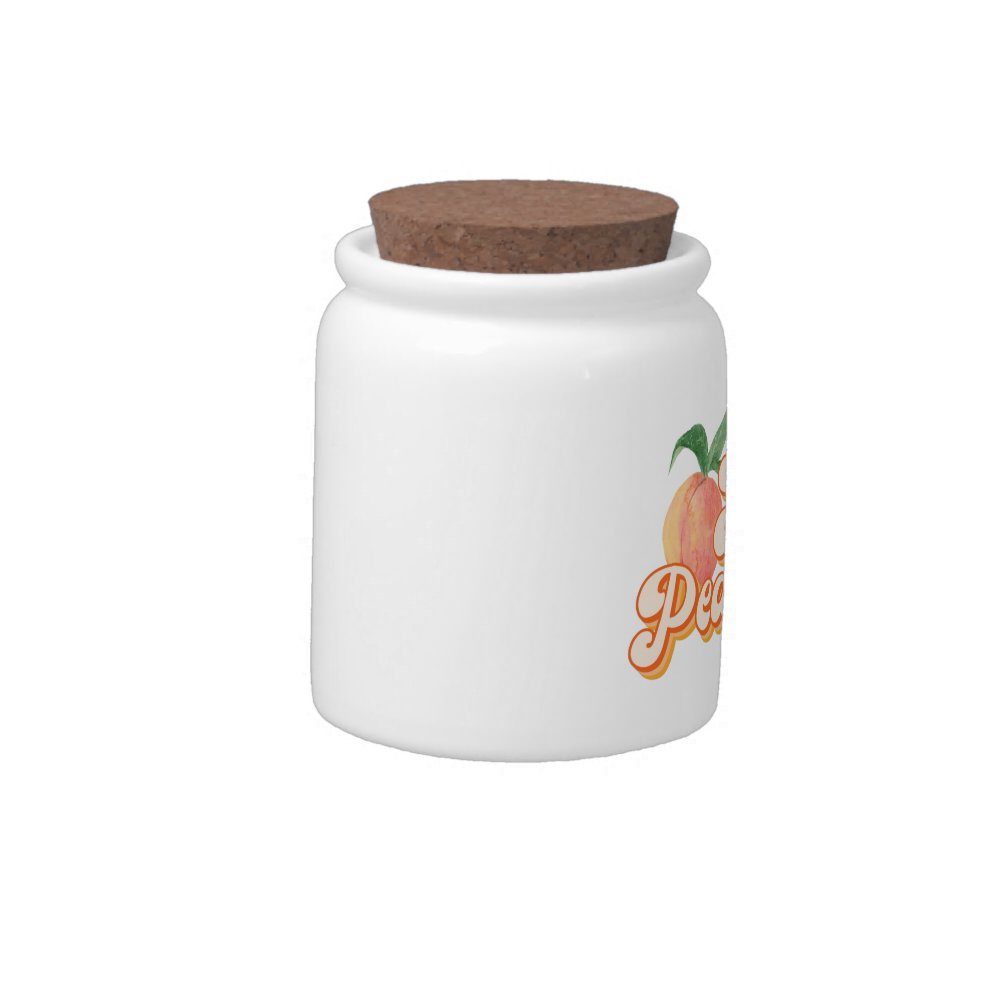 Just Peachy Candy Jar
