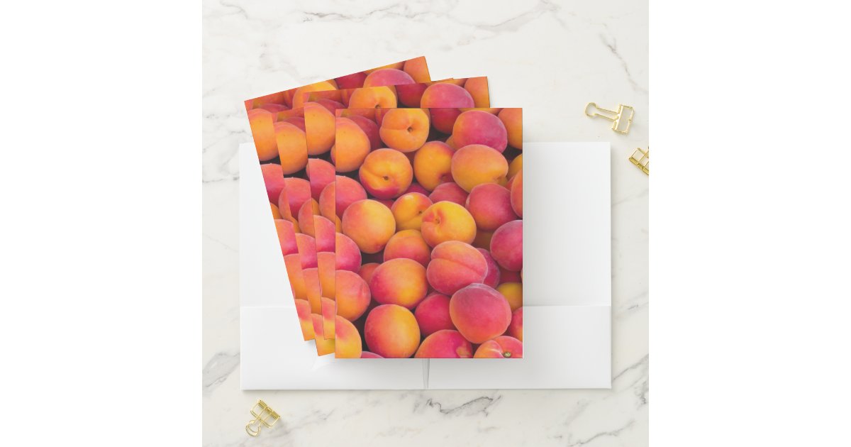 Just Peachy Pocket Folder | Zazzle