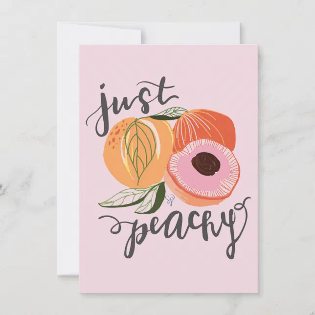 Just Peachy Thank You Card | Zazzle