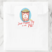 Just Poppin' By to Say Hi Square Sticker | Zazzle