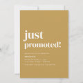 Just Promoted Custom Party Invitation | Zazzle