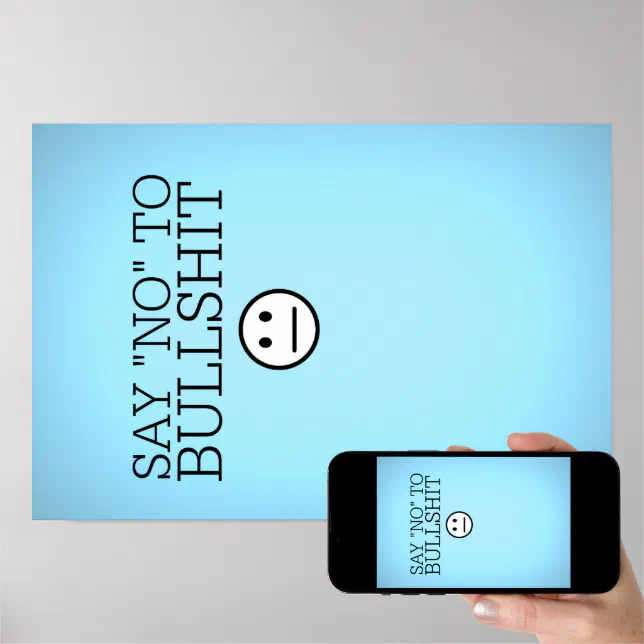 Just say no poster | Zazzle