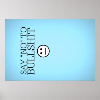 Just say no poster | Zazzle