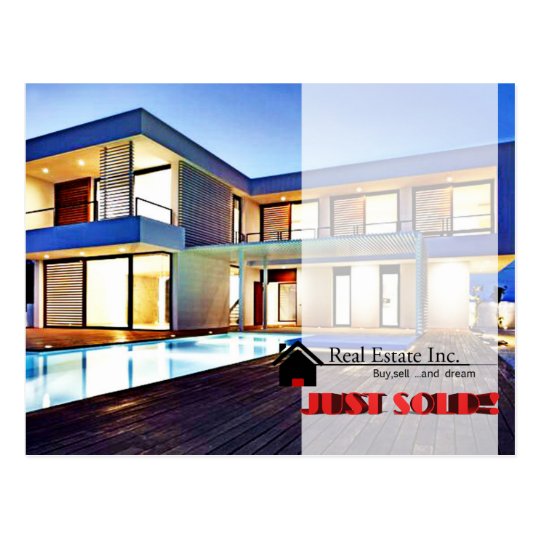JUST SOLD Real Estate postcard | Zazzle.com