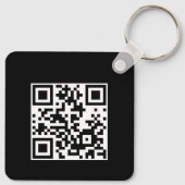 JUST TAP | QR Code Business Card JET BLACK Keychain | Zazzle