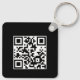 JUST TAP | QR Code Business Card JET BLACK Keychain | Zazzle