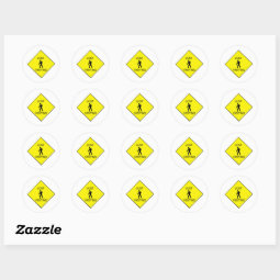 Just Visiting Sign Classic Round Sticker | Zazzle