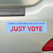 JUST VOTE bumper sticker | Zazzle