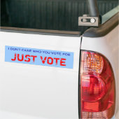 JUST VOTE bumper sticker | Zazzle