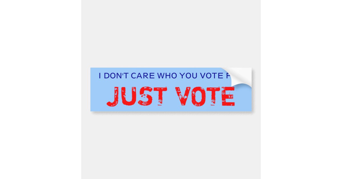 JUST VOTE bumper sticker | Zazzle