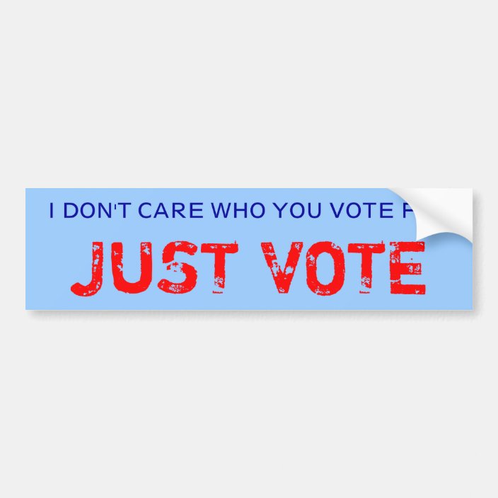 JUST VOTE bumper sticker | Zazzle