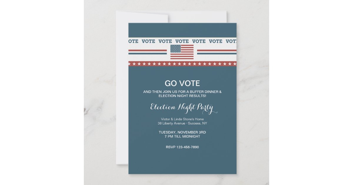 Just Vote Election Party Invitation | Zazzle