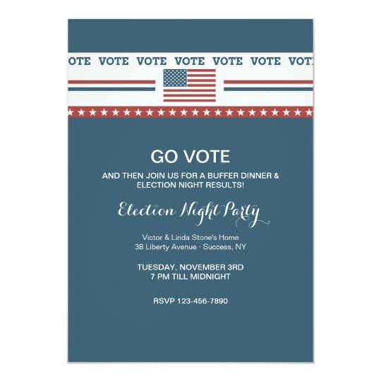 Just Vote Election Party Invitation | Zazzle.com