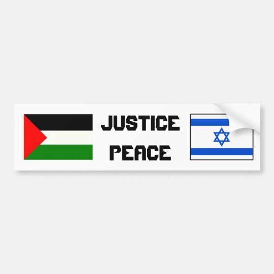Justice and Peace in Israel-Palestine. Bumper Sticker | Zazzle.com
