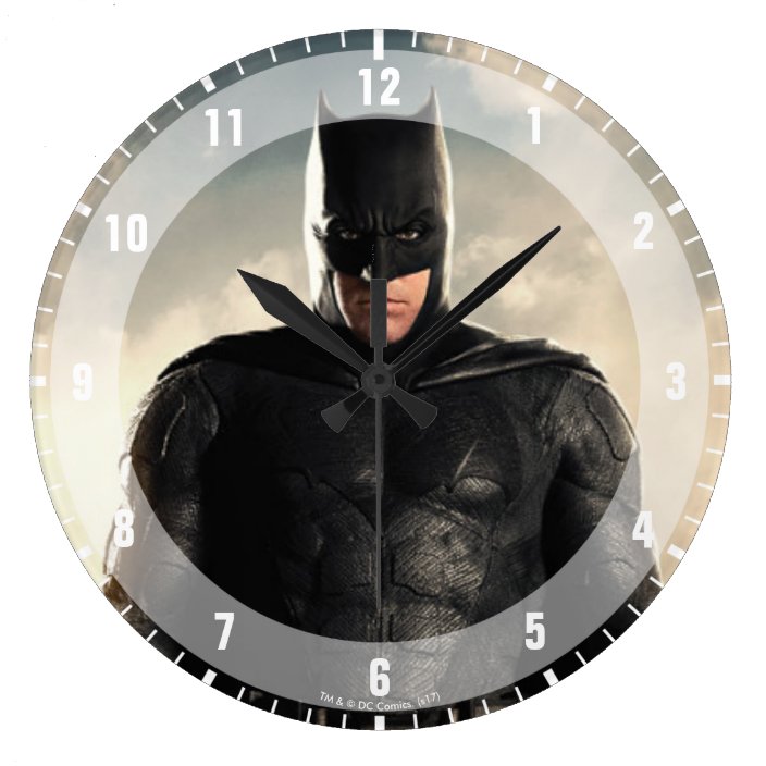 Justice League | Batman On Battlefield Large Clock | Zazzle.com