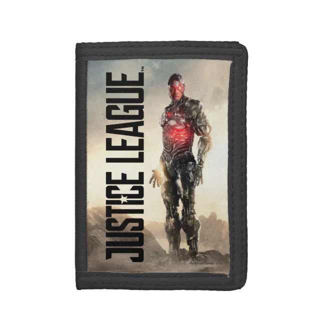 Justice League | Cyborg On Battlefield Tri-fold Wallet | Zazzle