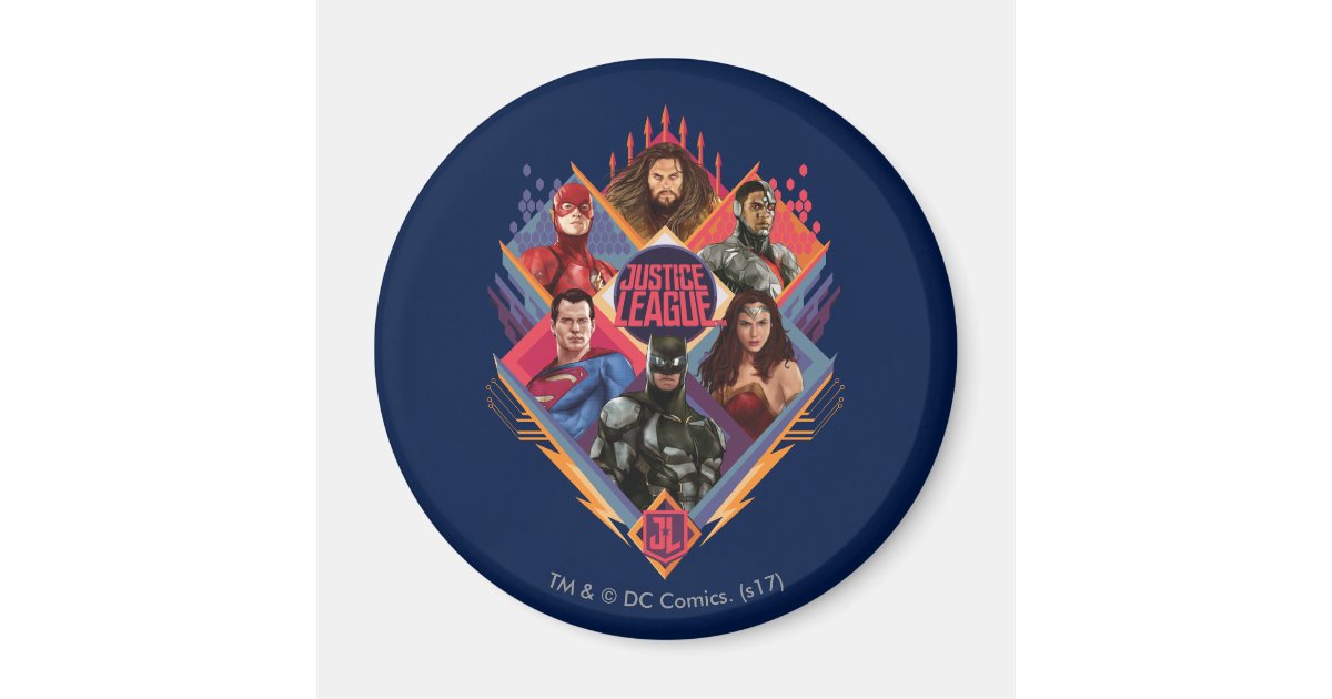 Justice League | Diamond Hatch Group Badge Magnet | Zazzle