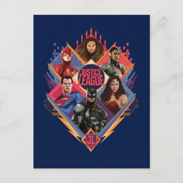 Justice League | Diamond Hatch Group Badge Postcard | Zazzle