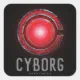 Justice League | Glowing Cyborg Symbol Square Sticker | Zazzle