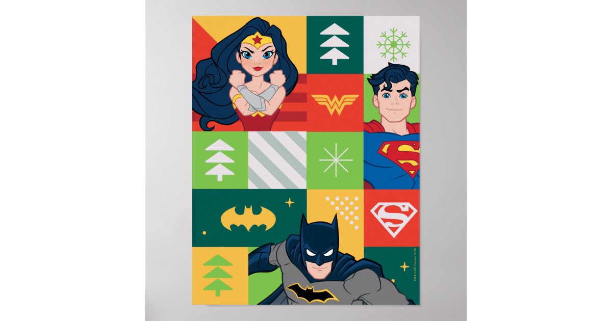 Justice League Holiday Collage Poster | Zazzle