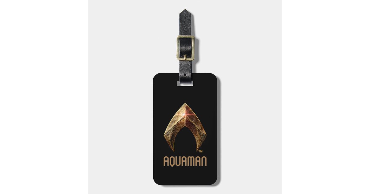 Justice League | Metallic Aquaman Symbol Luggage Tag | Zazzle
