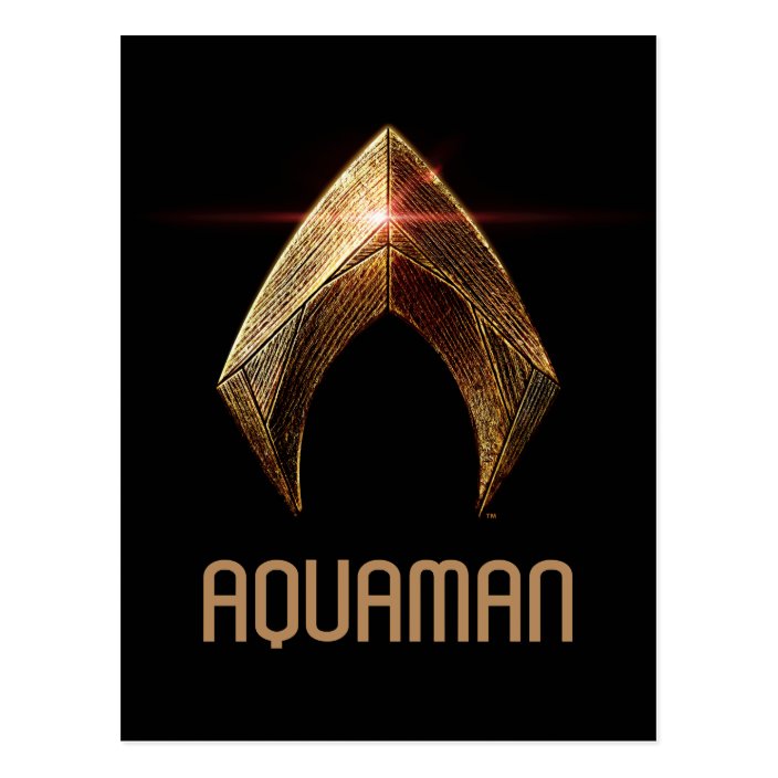Justice League | Metallic Aquaman Symbol Postcard | Zazzle.com